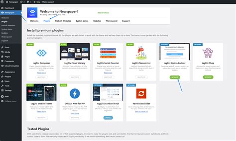 newspaper theme documentation tagdiv opt in builder