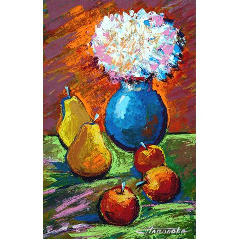 Купить картину Натюрморт с синей вазой в Москве от художника Наполова