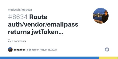 Route Authvendoremailpass Returns Jwttoken Regardless The Email I