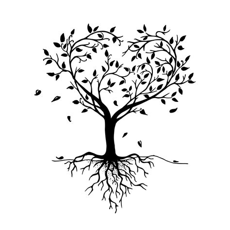 Simple Tree Silhouettes With Roots