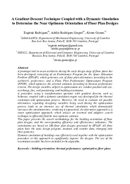 Pdf A Gradient Descent Technique Coupled With A Dynamic Simulation To Determine The Near