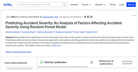 Predicting Accident Severity An Analysis Of Factors Affecting Accident