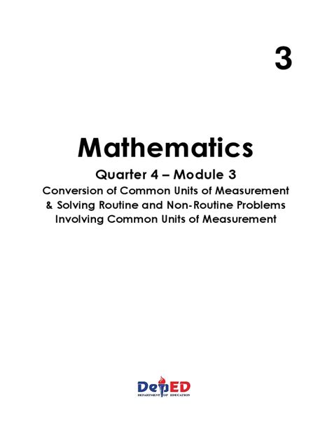 Mathematics Quarter 4 Module 3 Pdf