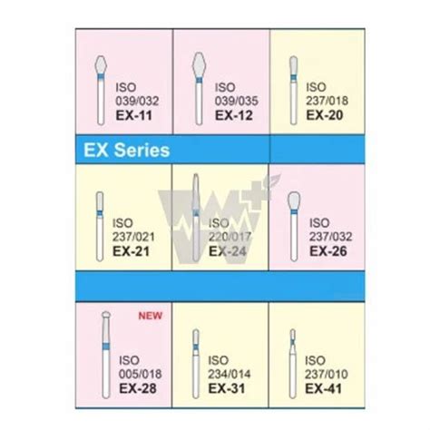 Mani Extra Shape Ex Special Series Regular Shank Diamond Burs