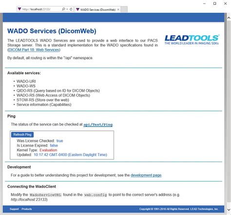leadtools medical wado web service and client demo raster medical document help