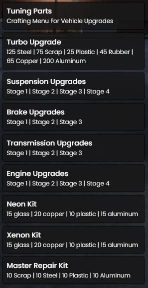 [qbcore] Tuning Job Fivem Releases Cfx Re Community