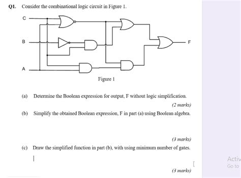 Solved Q1 Consider The Combinational Logic Circuit In
