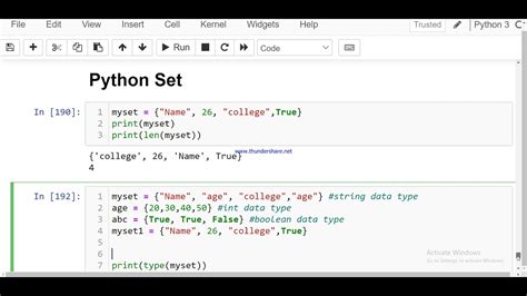 Python Lecture 16 Python Set Set Data Types Looping Through Set