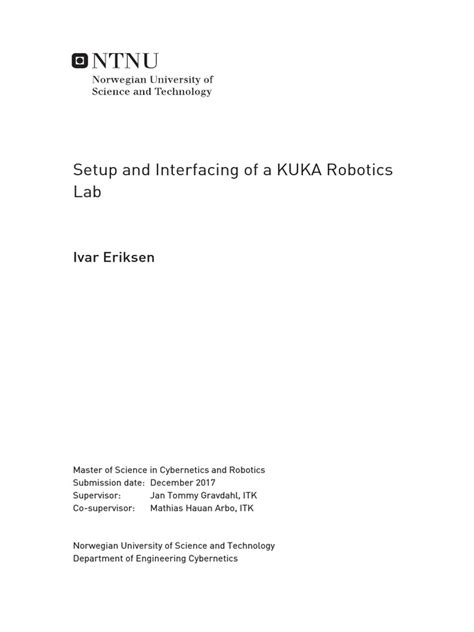 Setup And Interfacing Of A Kuka Robotics Lab Pdf Pdf Cartesian Coordinate System Control Flow