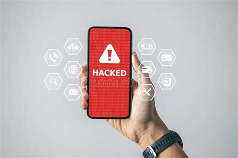 Data Security System Concept Business Man Use Mobile Phone With Text