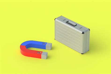 자석 근처 금속 가방 투자자를 유치 금융 및 투자 자본의 증가 고객 성장 마케팅 솔루션 3d 렌더 3차원 형태에 대한 스톡 사진 및 기타 이미지 Istock