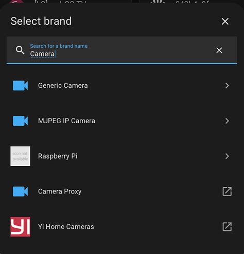 Camera Integration Not Available Home Assistant Community