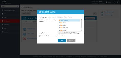 Hướng Dẫn Backup Database Trên Hosting Plesk
