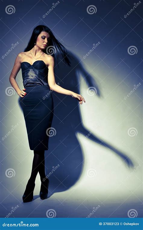 Beautiful Leggy Brunette Gir Stock Image Image Of Caucasian Hair 37003123