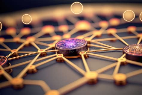 Abstract Connection Concept With Complex Technology Structure Of