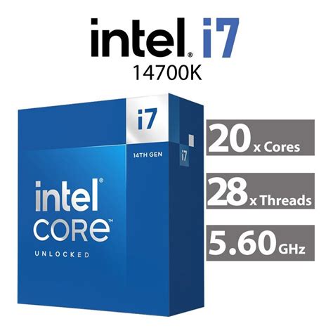 Cpu ซีพียู Intel Core I7 14700k 20c 28t 25 56ghz Intel Socket