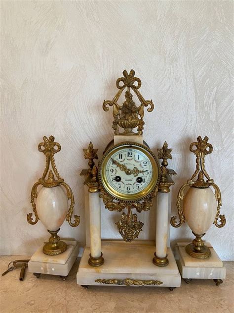 Антикварний камінний годинник каминные часы настольные кабинетные 42 000 грн Колекціонування