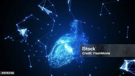 인간의 마음은 입자를 회전 하 여 형성 된다 구조는 총의 주위에 발전 한다 블루 추상 미래의 과학 및 기술 배경 모션입니다 3 차원 일러스트 레이 션 시냅스에 대한 스톡