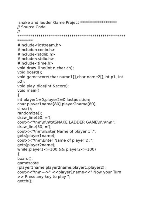 Source Code For The Game Docsity
