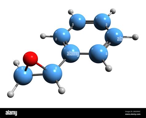 3d Image Of Styrene Oxide Skeletal Formula Molecular Chemical