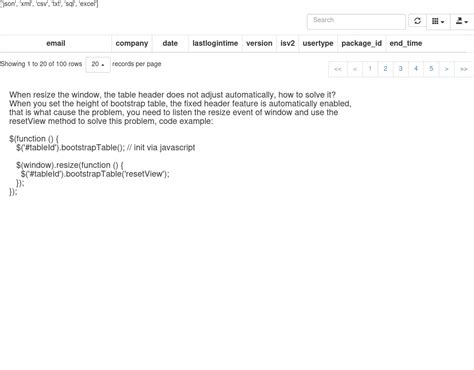 Jquery Bootstrap带分页表格数据搜索筛选代码 Jquery Bootstrap带分页表格数据搜索筛选代码