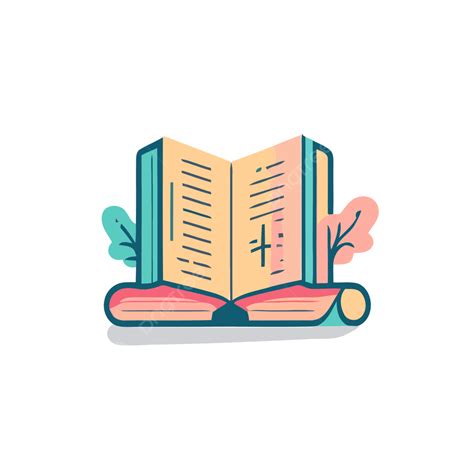 열린 책의 타일링 아이콘 벡터 흰색 배경에 성경 구절을 묘사한 직계 아이콘 플랫 아이콘 및 드리블에 의한 벡터 일러스트 비핸스 Hd Png 일러스트 및 벡터 에 대한