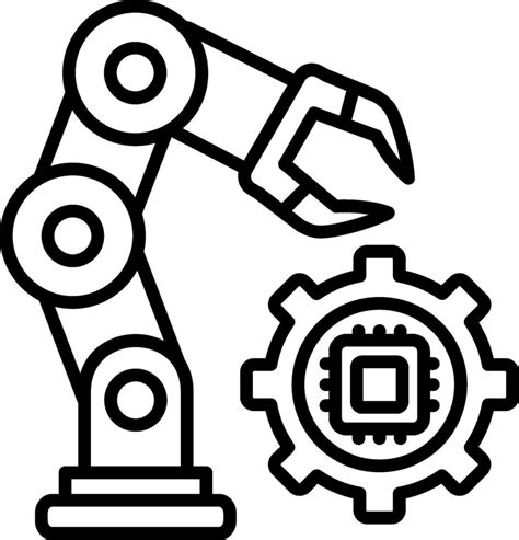 Robotic Arm Line Icon 53769790 Vector Art At Vecteezy