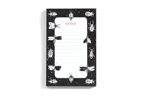 Notepad Bugs Reddish Design
