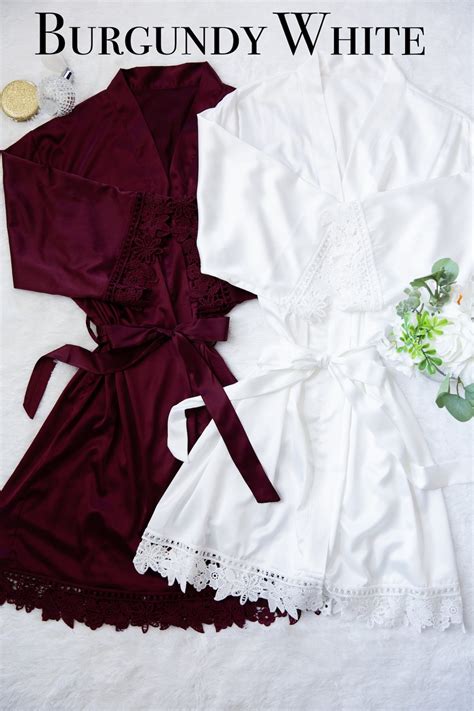 Burgundy Bridesmaid Wedding Robes Cabernet Merlot Bridal Party Robe Bridesmaids Gifts