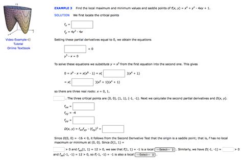 Solved Example 3 Find The Local Maximum And Minimum Values