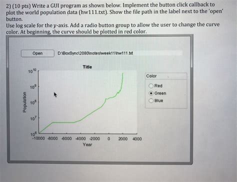2 10 Pts Write A Gui Program As Shown Below