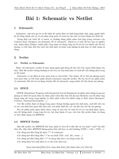 Shematic Vs Netlist Pdf