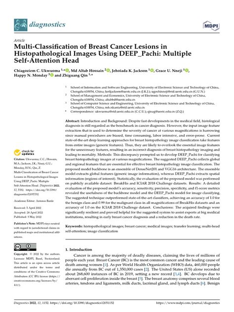202205 Multi Classification Of Breast Cancer Lesions In Histopathological Images Using Deep