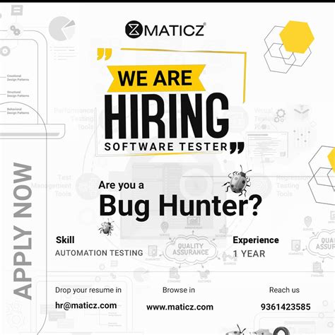 Connection Testers Opportunity Maticz Softwaretester Automationtester Testing Opentowork