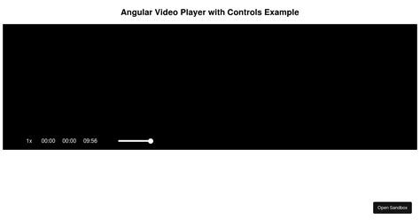Angular 11 Video Player Forked Codesandbox