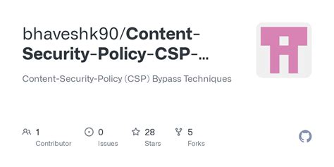 Github Bhaveshk90content Security Policy Csp Bypass Techniques