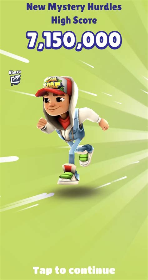 New Mystery Hurdles High Score R Subwaysurfers