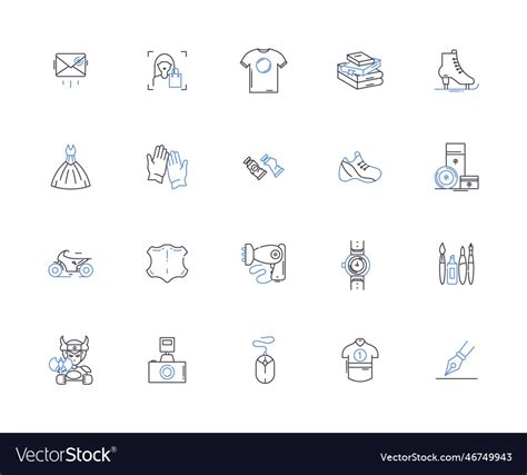Production Outline Icons Collection Royalty Free Vector