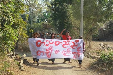 ယင်းမာပင် ဆားလင်းကြီး ရွာပေါင်းစုံ သပိတ် စစ်ကြောင်း ဖက်ဆစ် စစ်တပ် တော်လှန်ရေး ချီတက် ဆန္ဒပ