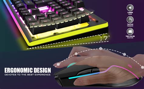 RedThunder K Wireless Gaming Keyboard And Mouse Combo LED Backlit Rechargeable MAh