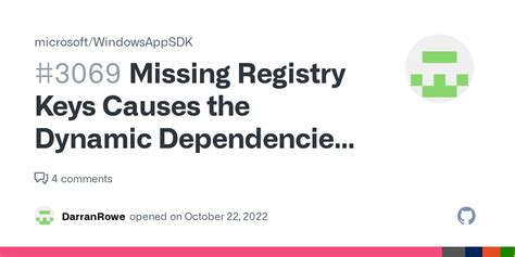Missing Registry Keys Causes The Dynamic Dependencies Api To Fail · Issue 3069 · Microsoft