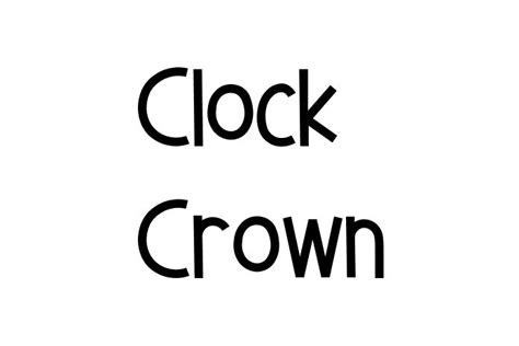 clock crown font free font download