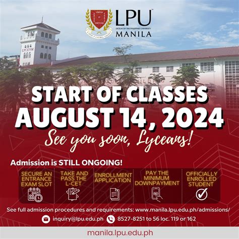 Start Of Classes August 14 2024 Lyceum Of The Philippines