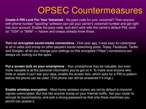 Ppt Opsec Countermeasures Michael Chesbro Des Opsec Officer
