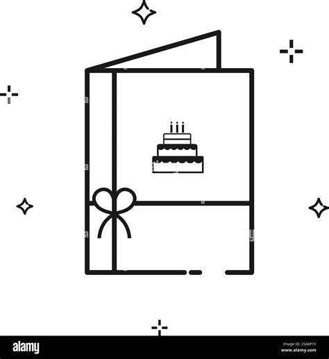Title Card With Birthday Cake And Bow Suitable For Birthday Cards