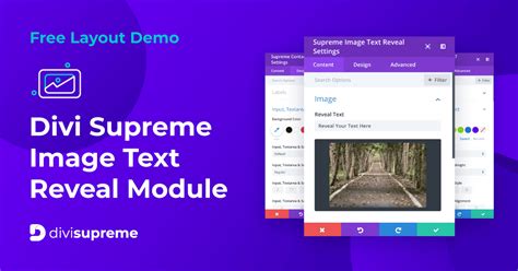 Free Layout Demo Divi Supreme Image Text Reveal Module Divi Supreme