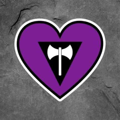 Labrys Lesbian Flag Heart Sticker Feminist Lesbian Pride Flag Etsy