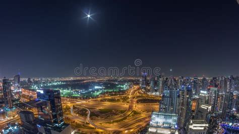 Huge Highway Crossroad Junction Between Jlt District And Dubai Marina