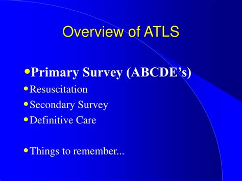 Ppt Overview Of Atls Powerpoint Presentation Free Download Id 1718931