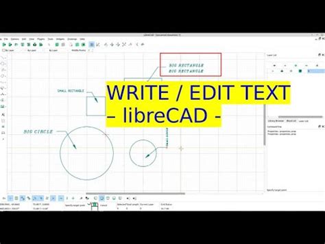 How To Write And Edit Text LibreCAD YouTube